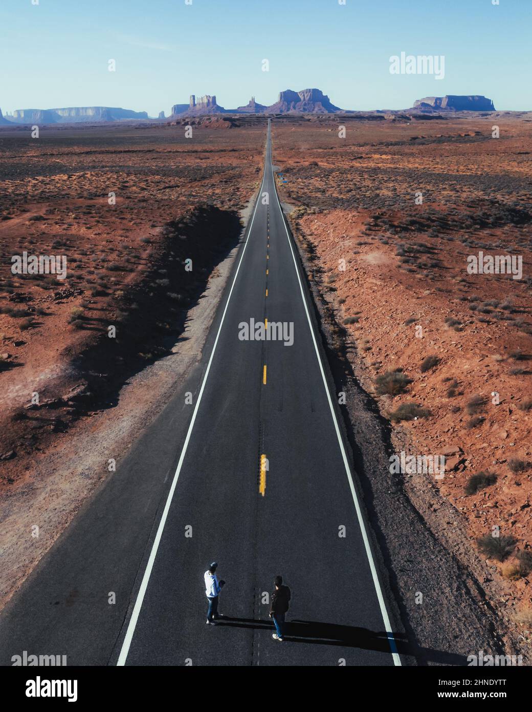 Classic Aerial of Old West Monument Valley Highway Stock Photo - Alamy