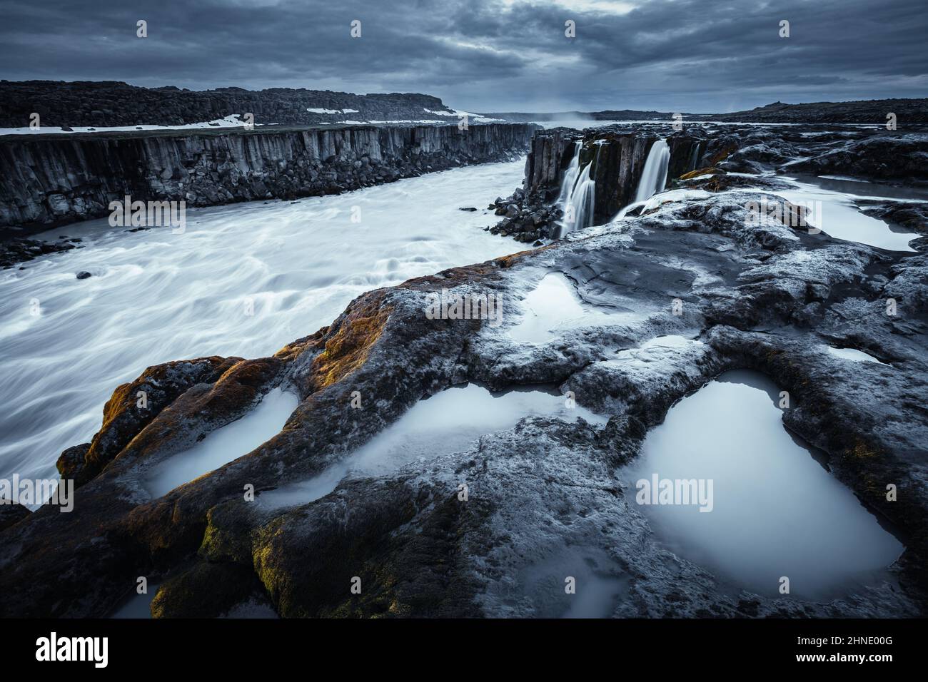 Amazing view of famous Selfoss waterfall. Location place Vatnajokull ...