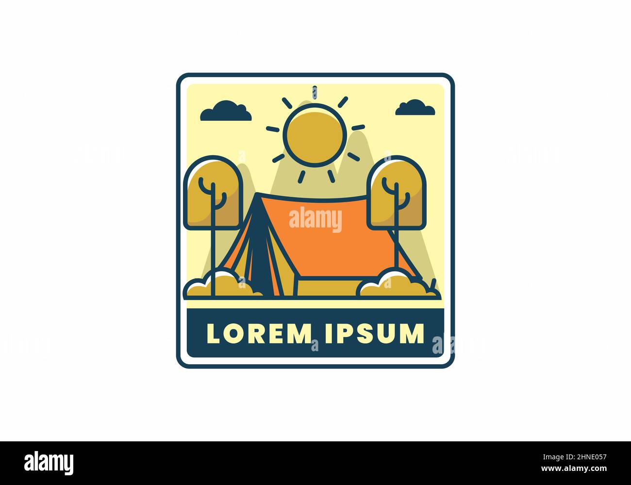 Camp set in forest Cut Out Stock Images & Pictures - Alamy