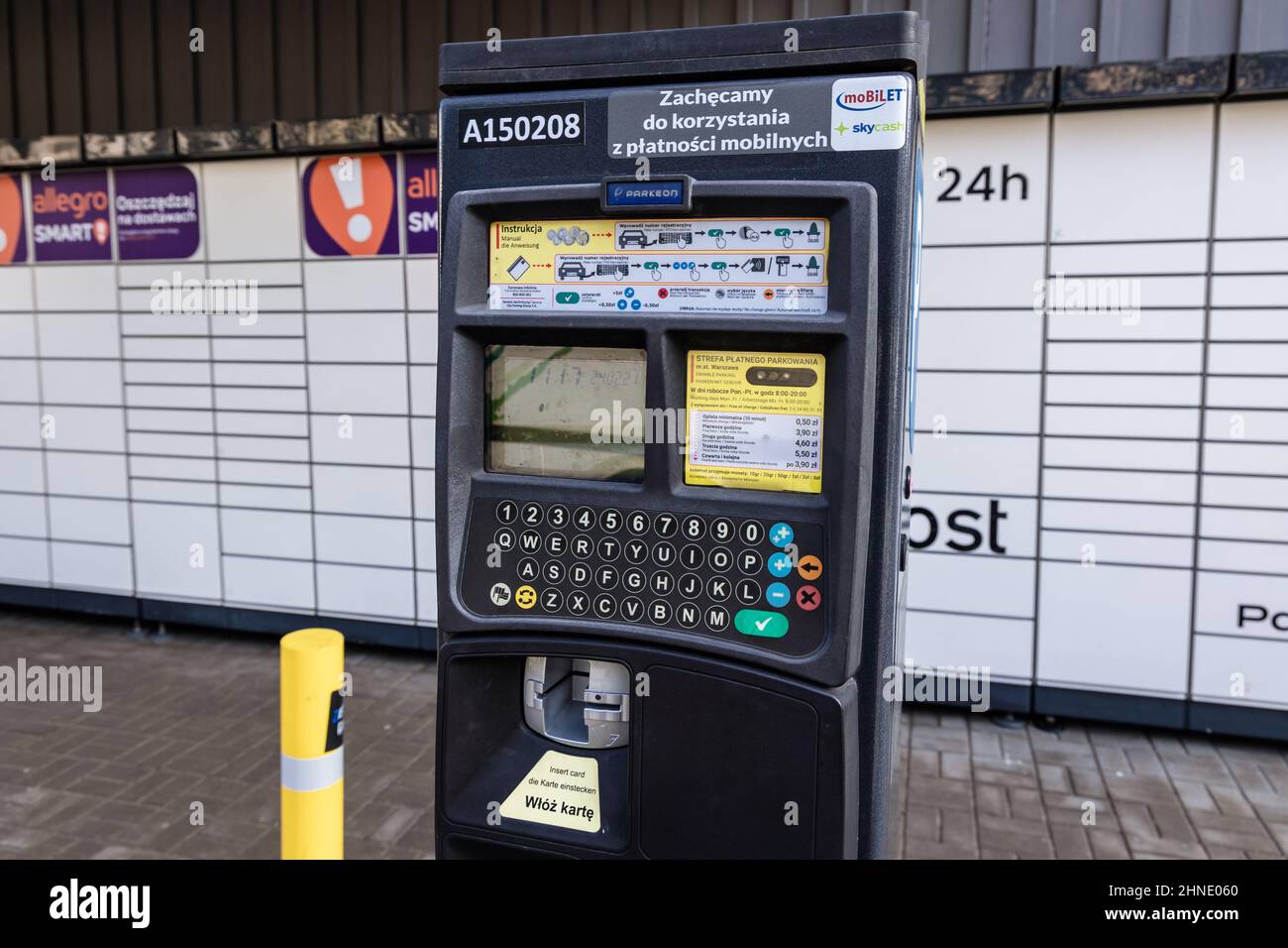 InPost parcel lockers in Warsaw, capital of Poland Stock Photo - Alamy