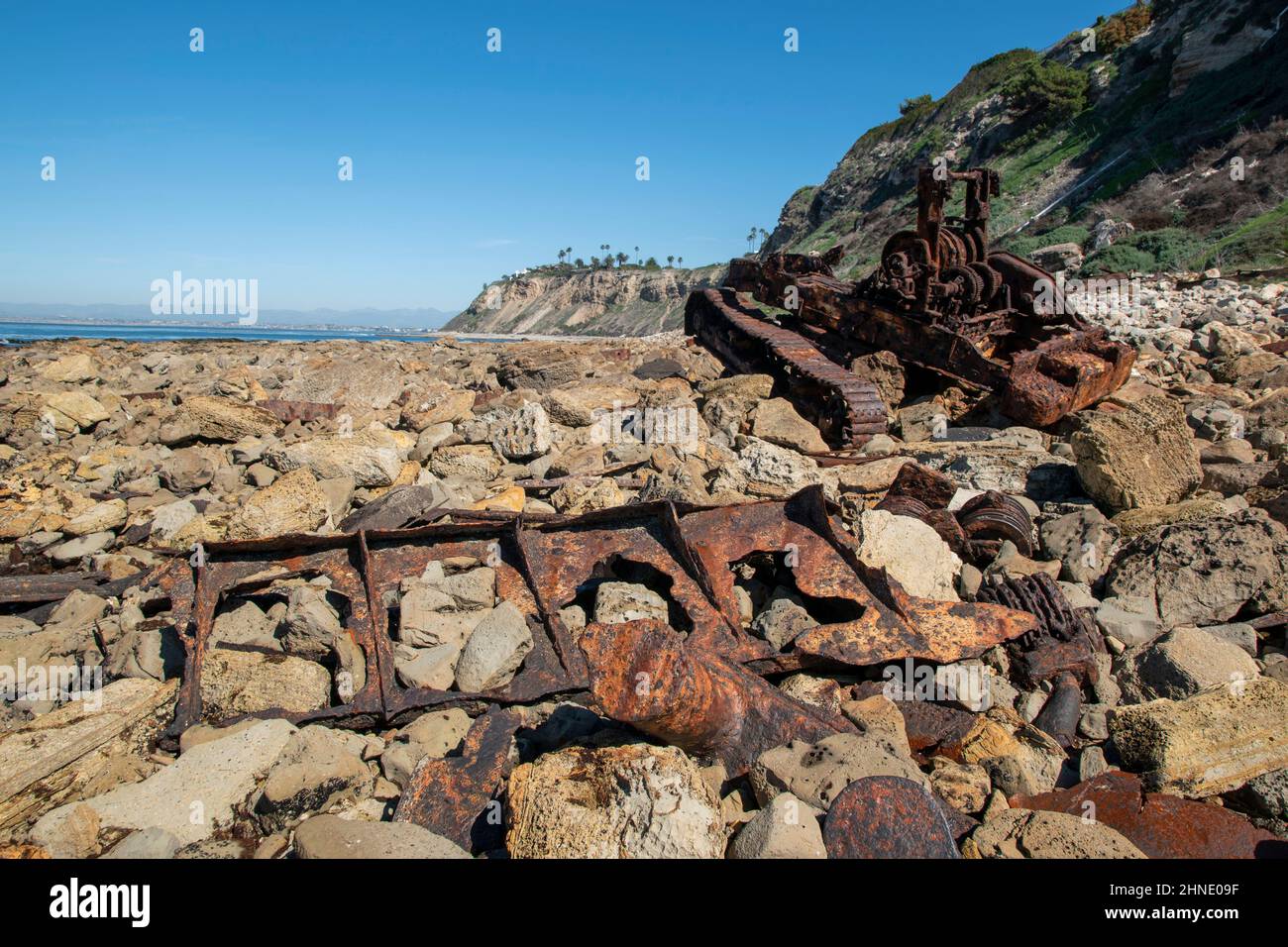 The SS Dominator ran ashore below Palos Verdes Estates in Southern ...