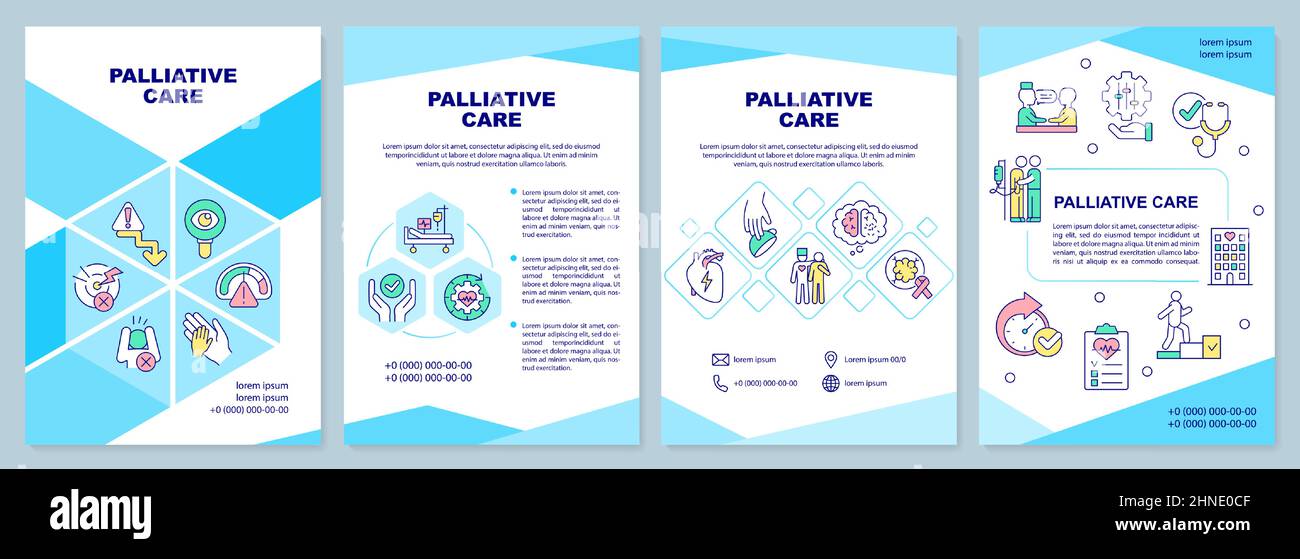 Palliative care blue brochure template Stock Vector Image & Art - Alamy