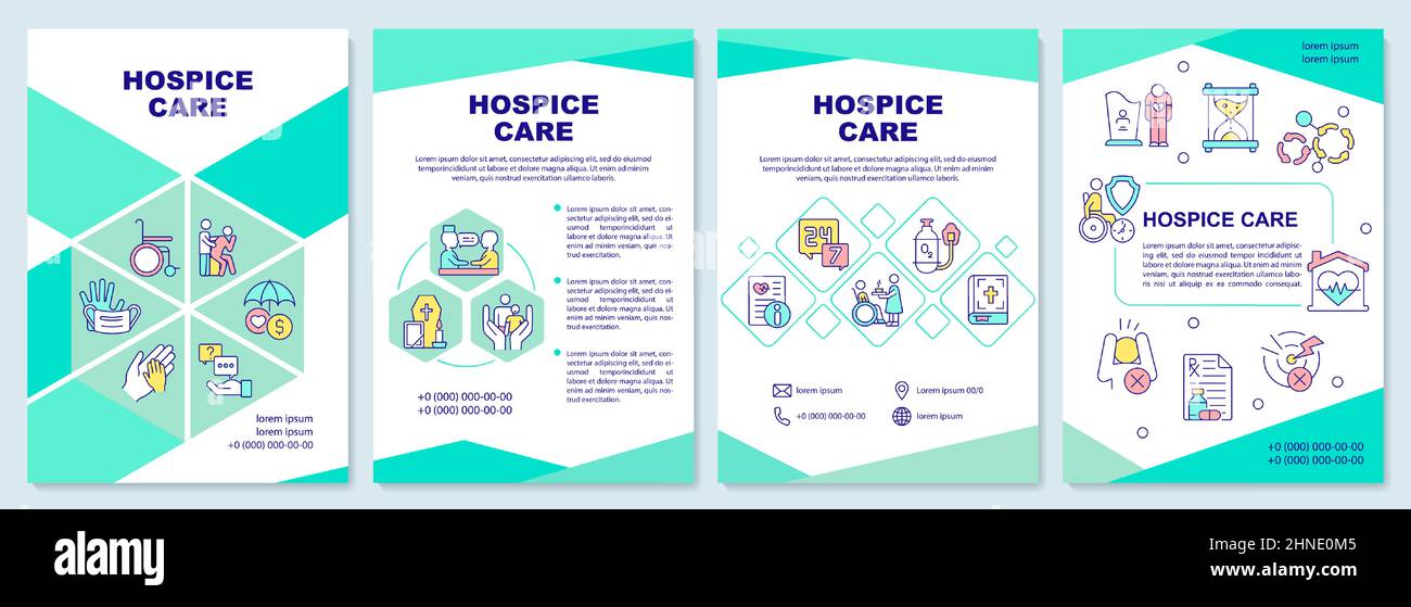 Hospice care mint green brochure template Stock Vector Image & Art - Alamy