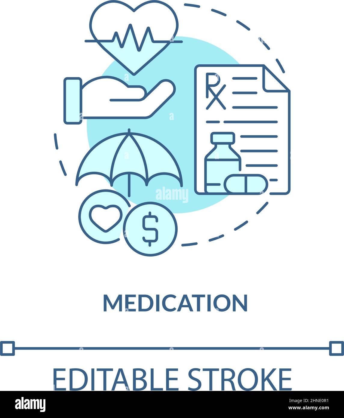 Medication turquoise concept icon Stock Vector Image & Art - Alamy