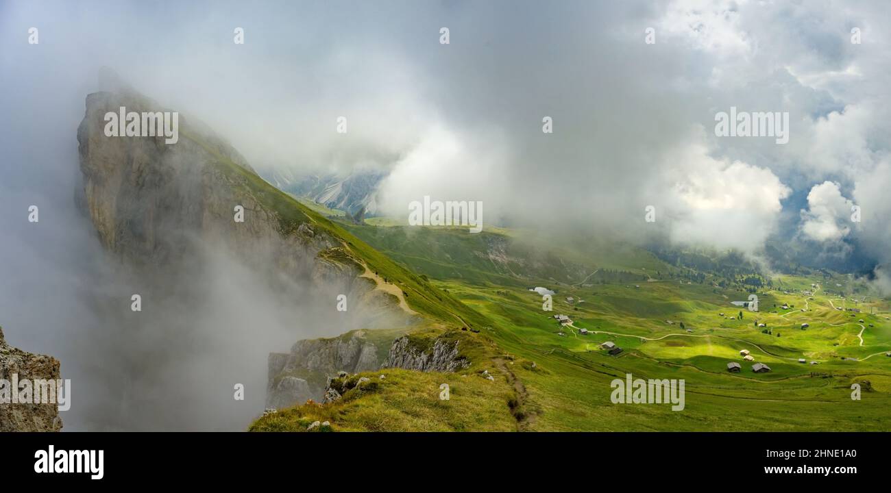 Panorama from seceda mountain hi-res stock photography and images - Alamy