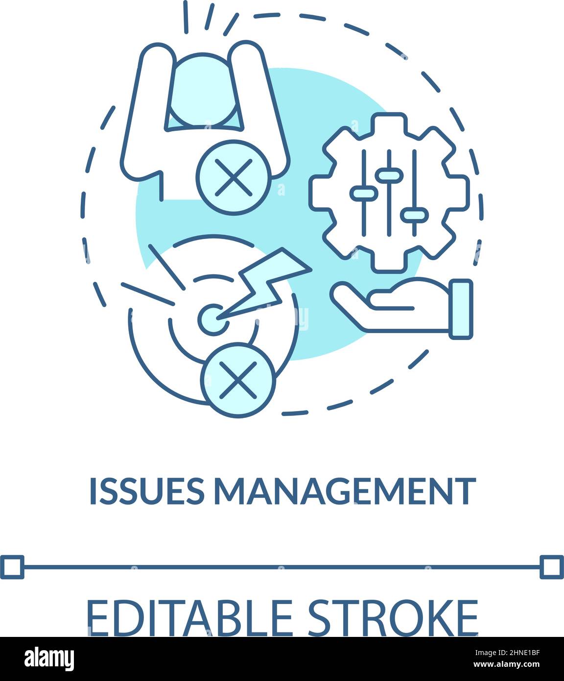 Issues management turquoise concept icon Stock Vector Image & Art - Alamy