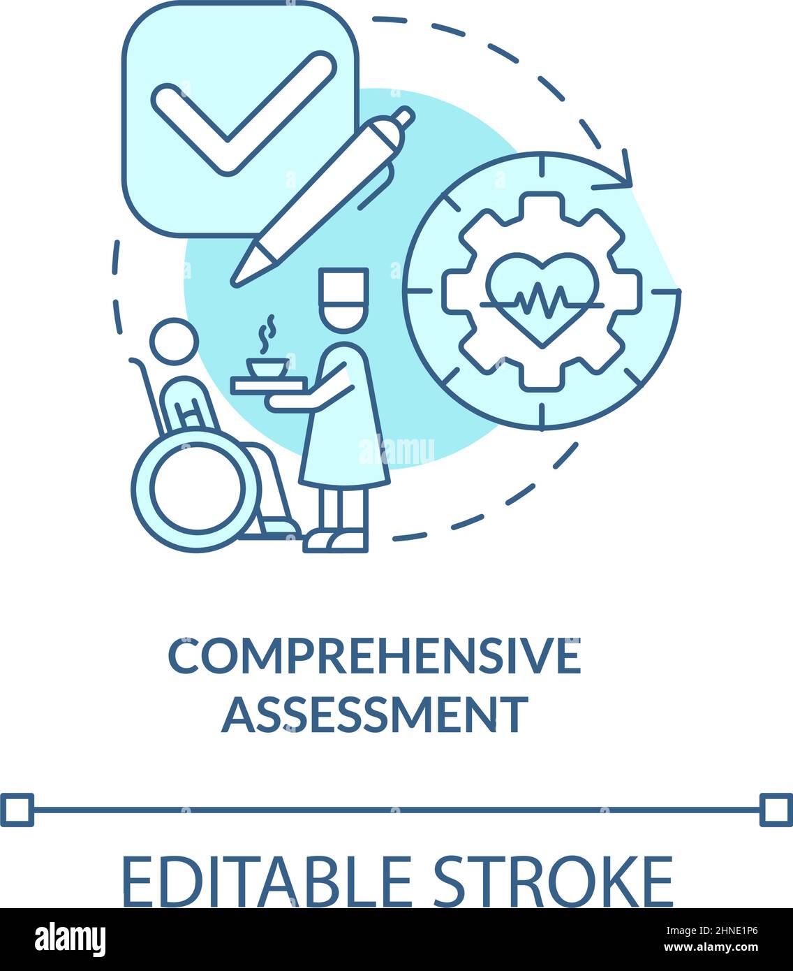 Comprehensive assessment turquoise concept icon Stock Vector Image ... Comprehensive assessment turquoise concept icon Stock Vector Image ...