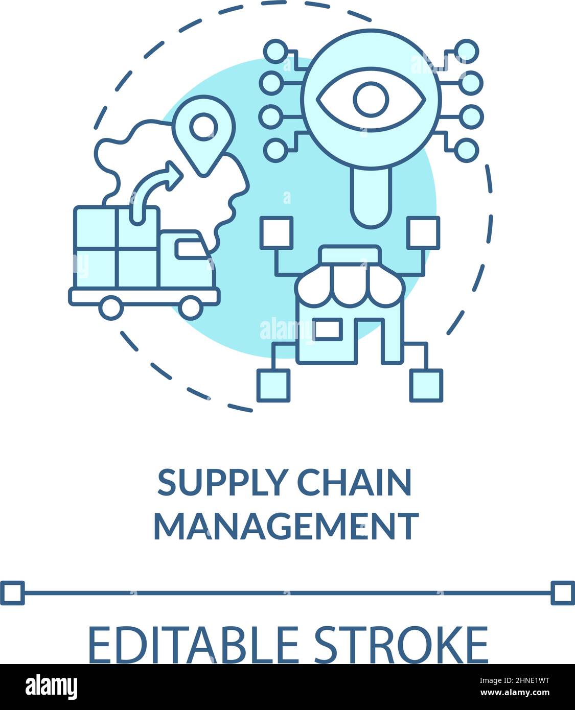 Supply chain management turquoise concept icon Stock Vector Image & Art ... Supply chain management turquoise concept icon Stock Vector Image & Art ...
