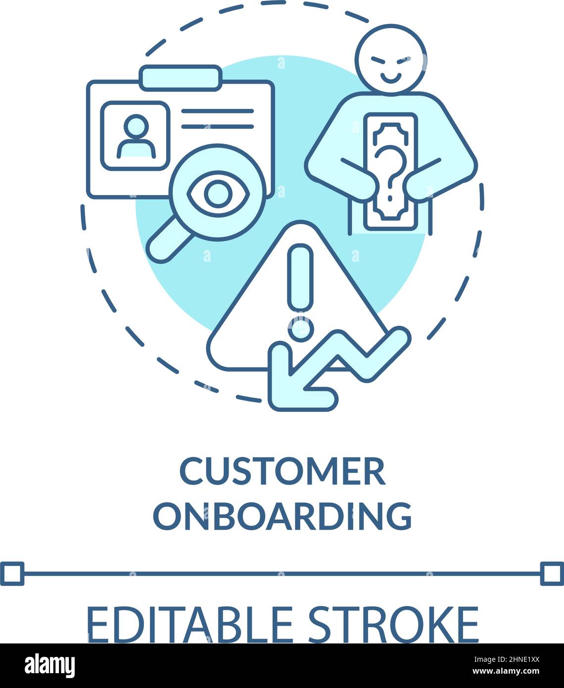 Customer onboarding turquoise concept icon Stock Vector Image & Art - Alamy