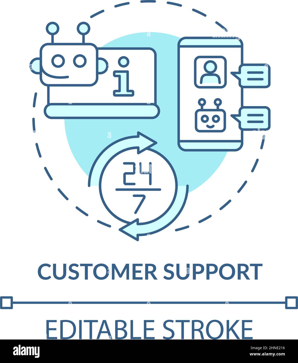 Customer experience automation Stock Vector Images - Alamy