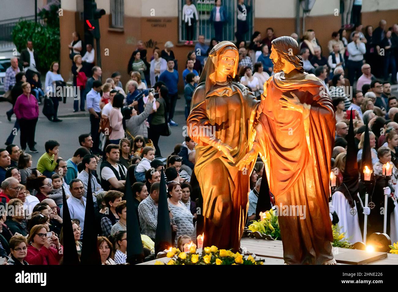 The farewell in the Easter Week Procession of the Brotherhood of Jesus ...