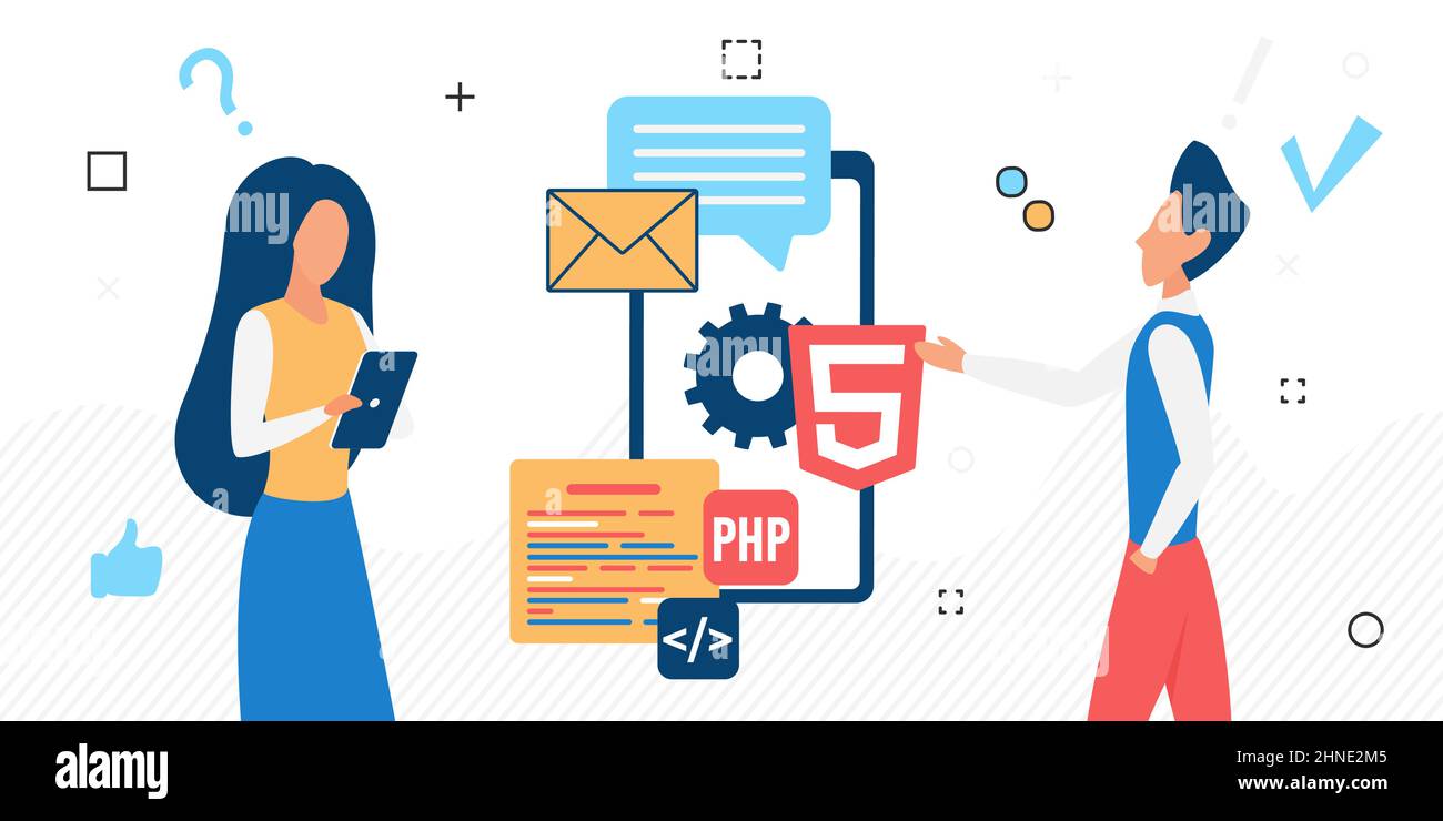 Software mobile engineer developing application. User interface and ...