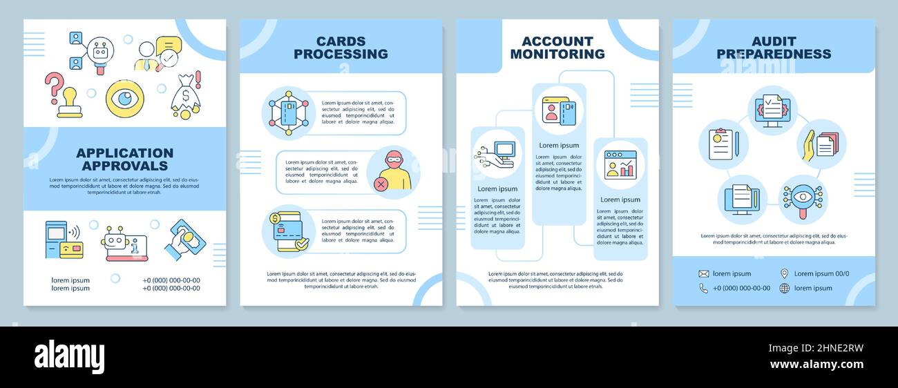 Banking automation functions brochure template Stock Vector Image & Art ...