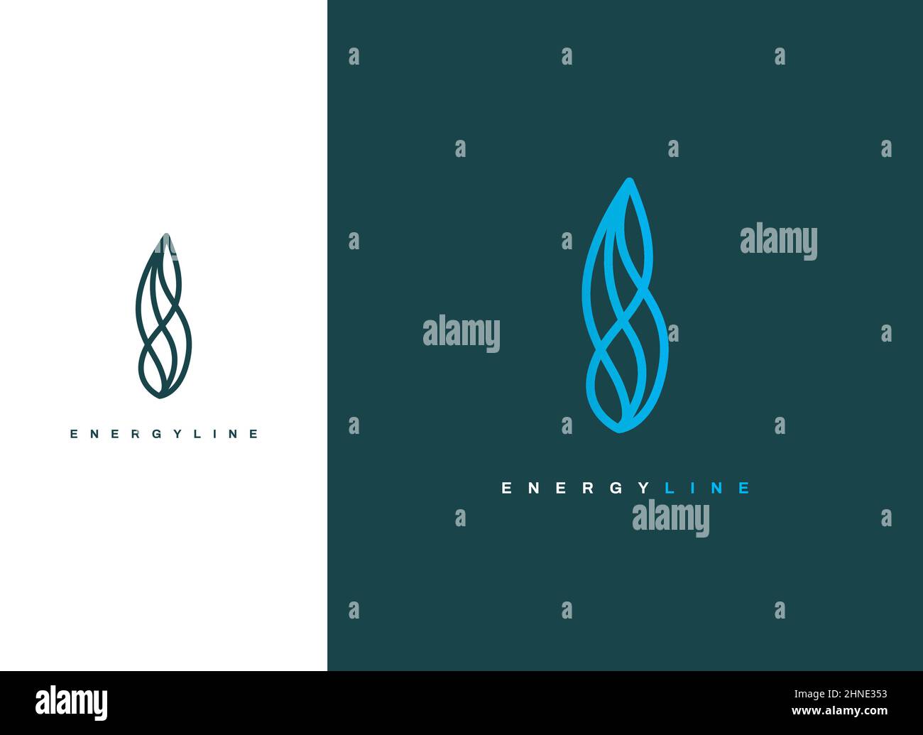 Energy Line Wave Logo Design Template Stock Vector Image & Art - Alamy