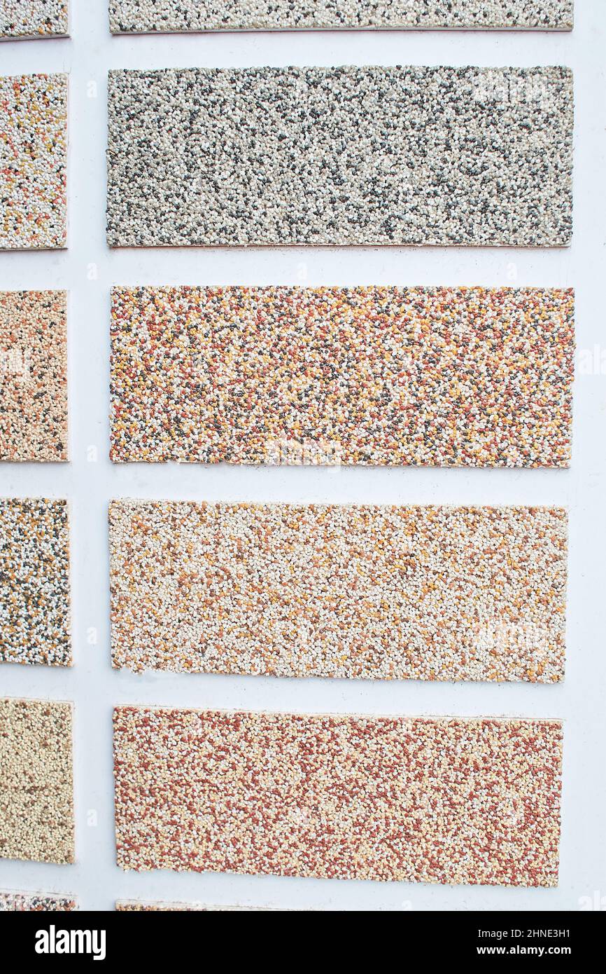 Sample cement mixed small gravel stone wall or floor texture background ...