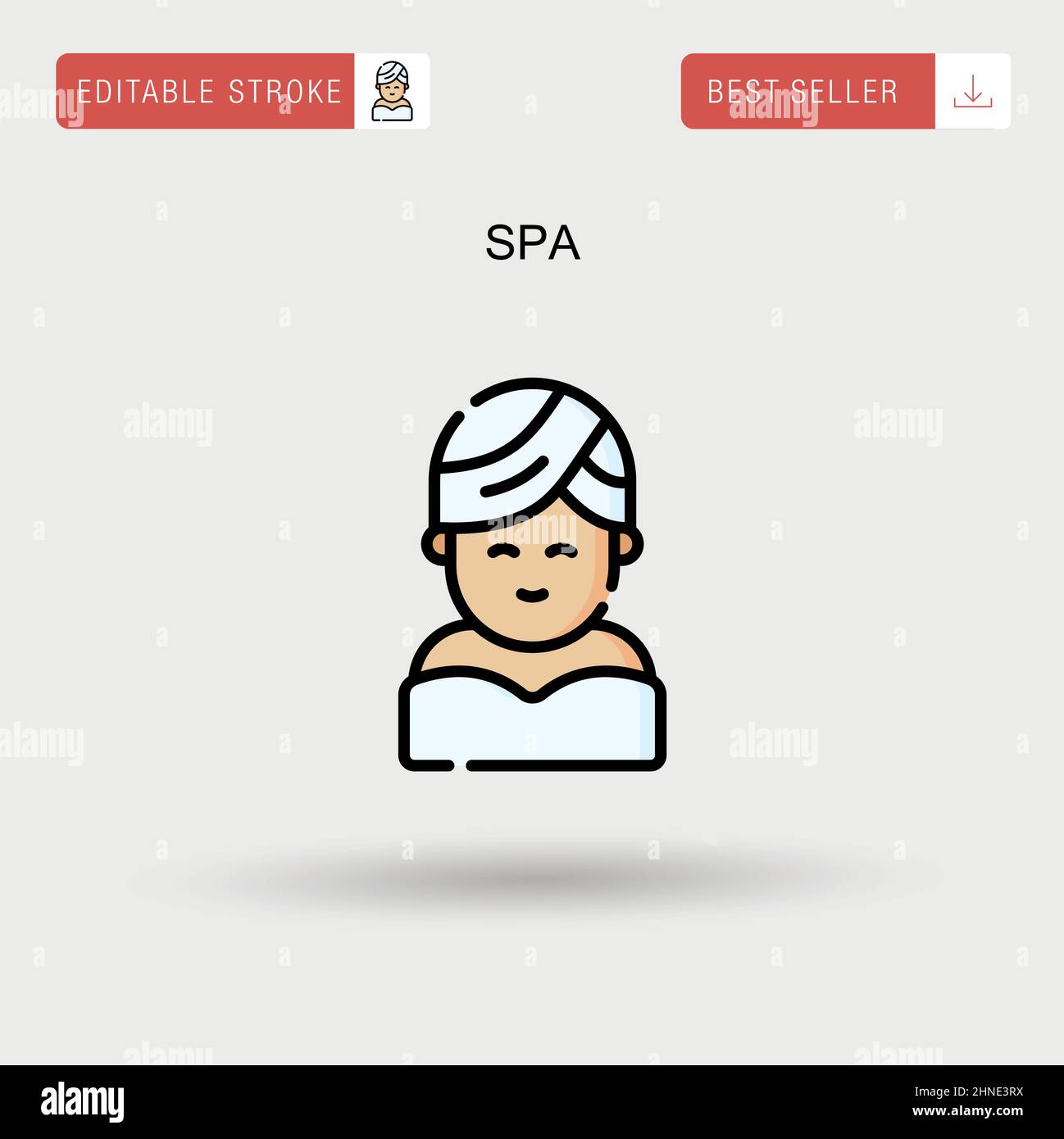 Stones spa icon simple hi-res stock photography and images - Alamy