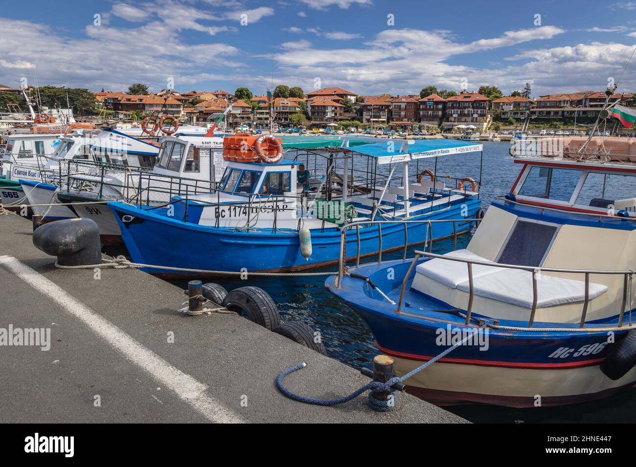 Northern port of Nesebar resort on the Black Sea coast, located in ...