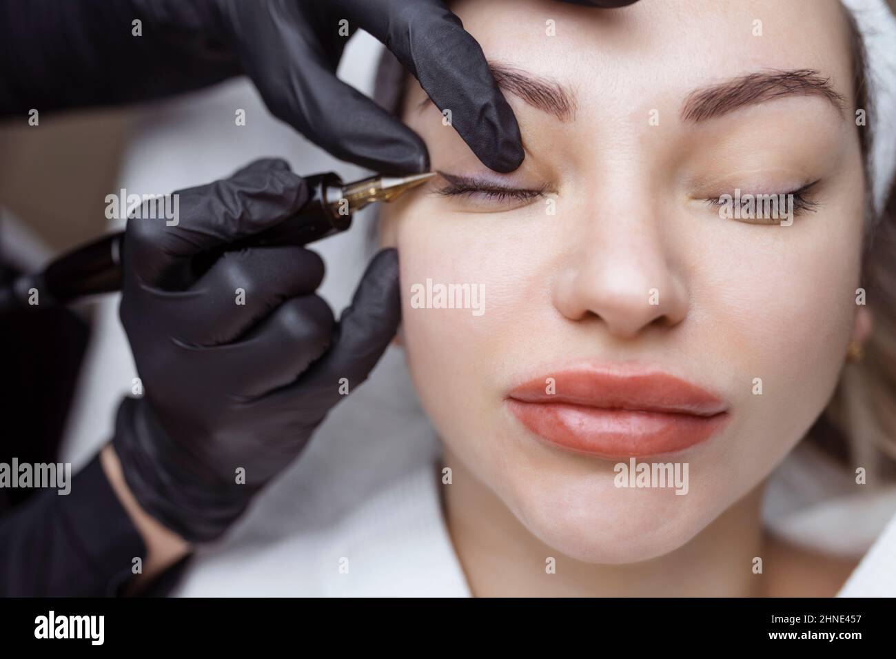 Makeup artist in beauty salon hi-res stock photography and images - Alamy