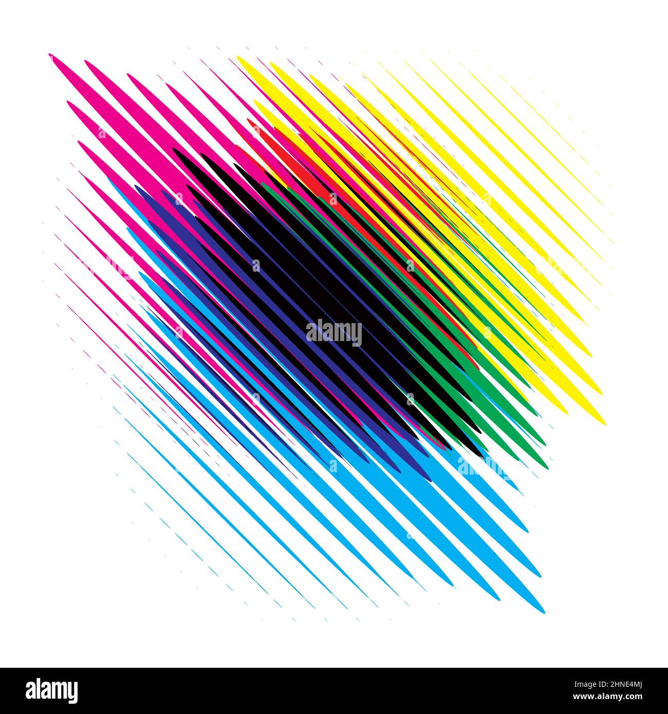 RGB and CMYK halftone vector illustration color Stock Vector Image ...