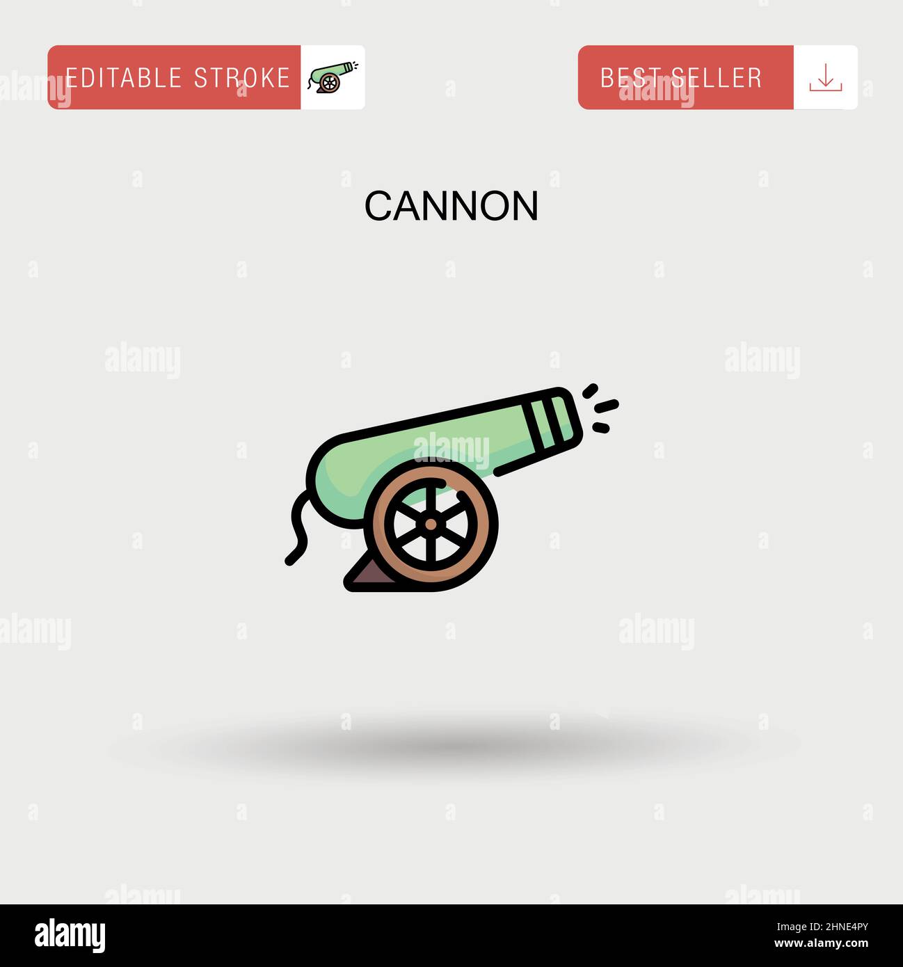 Cannon Simple vector icon Stock Vector Image & Art - Alamy