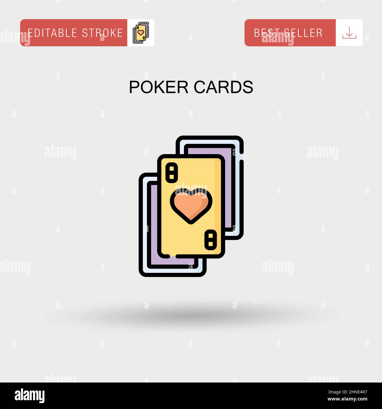 Poker cards Simple vector icon Stock Vector Image & Art - Alamy