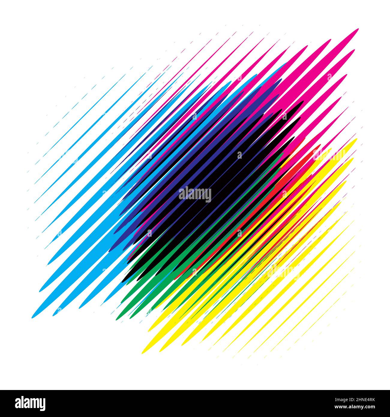 RGB and CMYK halftone vector illustration color Stock Vector Image ...
