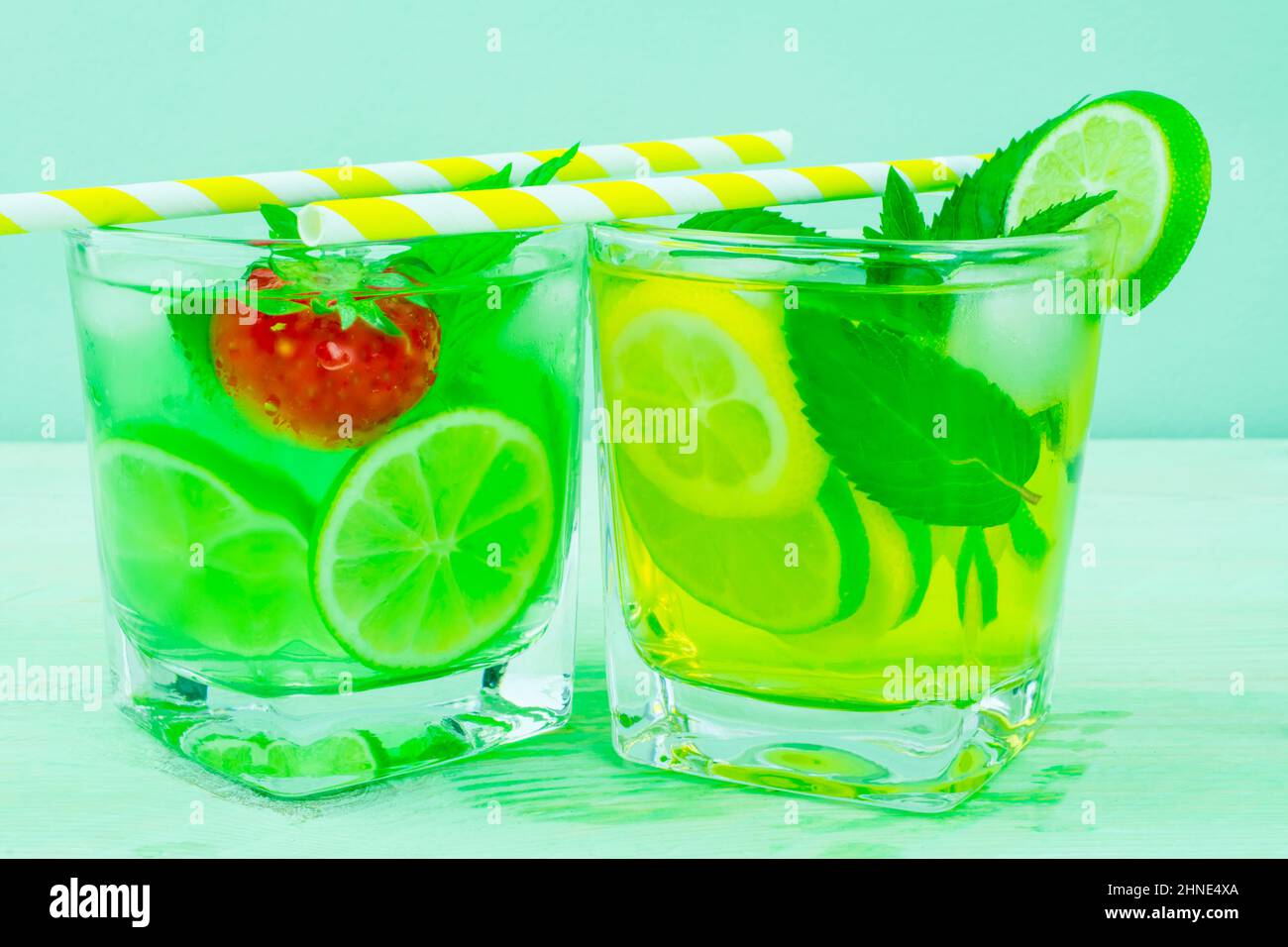 lemon and lime drink Stock Photo - Alamy