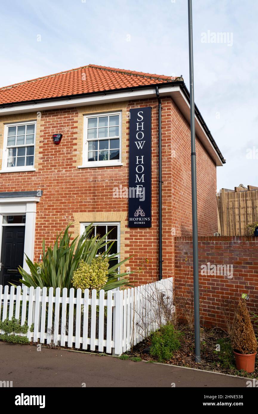 Hopkins homes show home on a new housing estate in Norfolk England ...