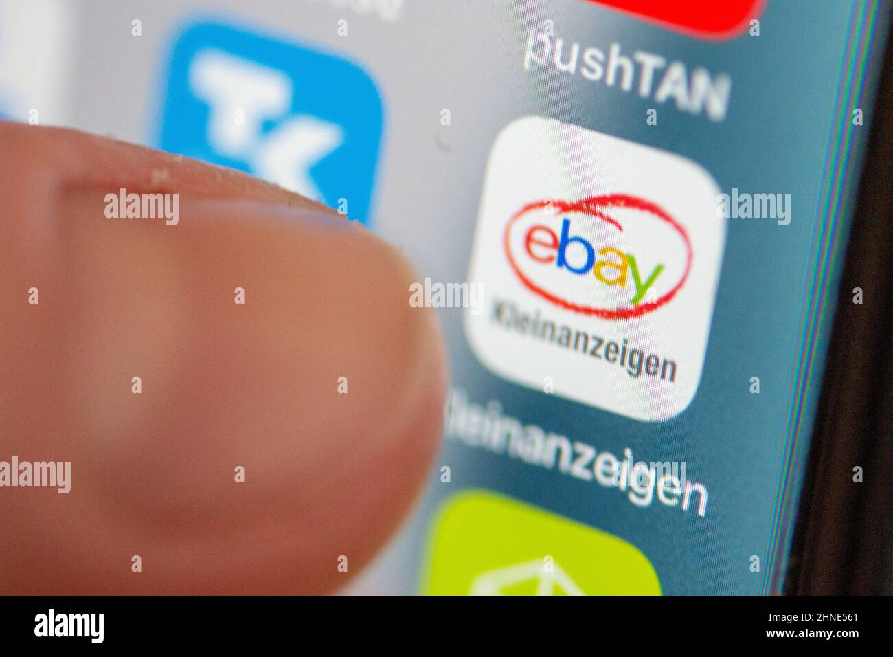 Berlin, Germany. 16th Feb, 2022. The app of the online classifieds ...