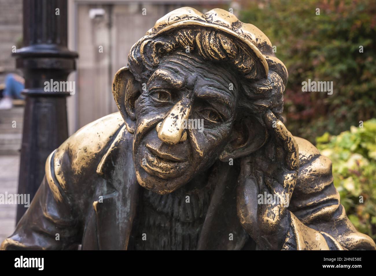 Statue of Milyo the Crazy on Knyaz Alexander I in Plovdiv city, capital ...