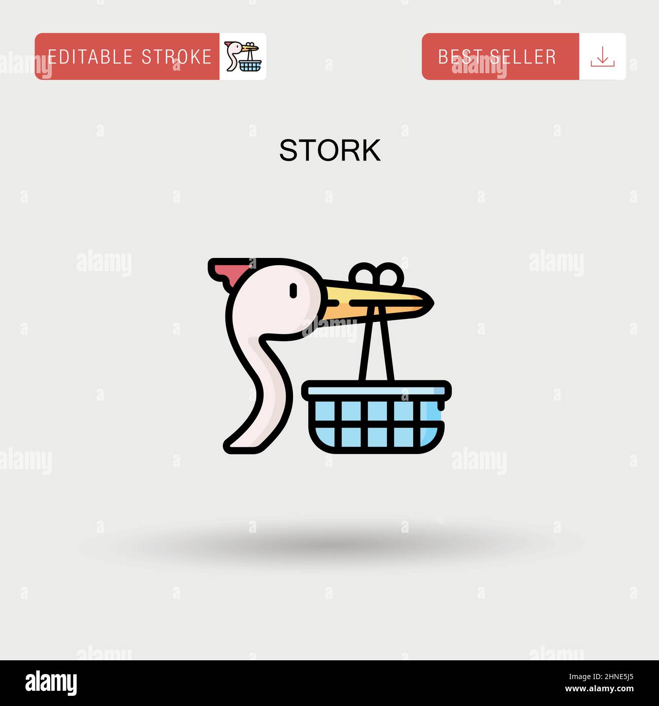 Stork Simple vector icon Stock Vector Image & Art - Alamy