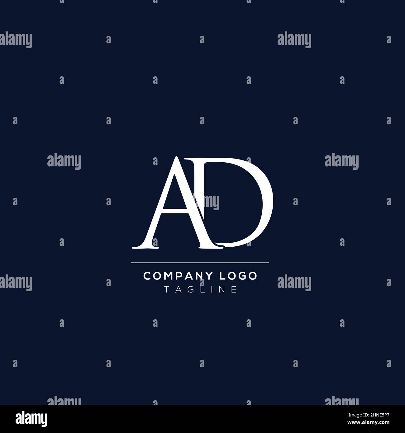 Creative minimal letter AD logo template Stock Vector Image & Art - Alamy