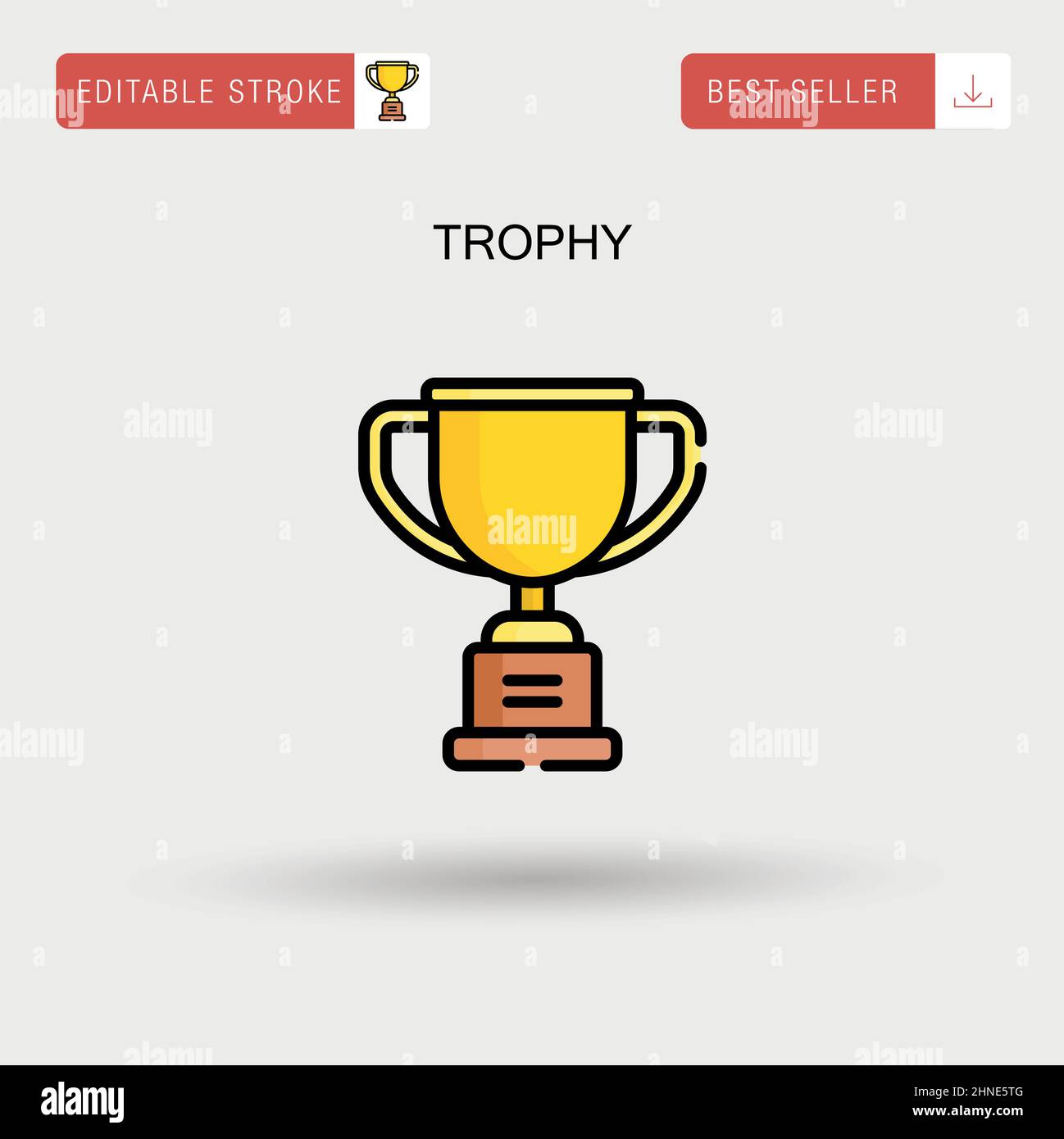 Trophy Simple vector icon Stock Vector Image & Art - Alamy