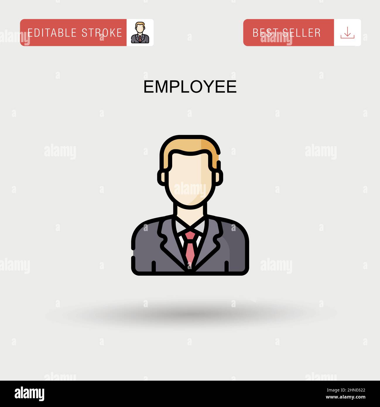 Happy employee vector hi-res stock photography and images - Alamy
