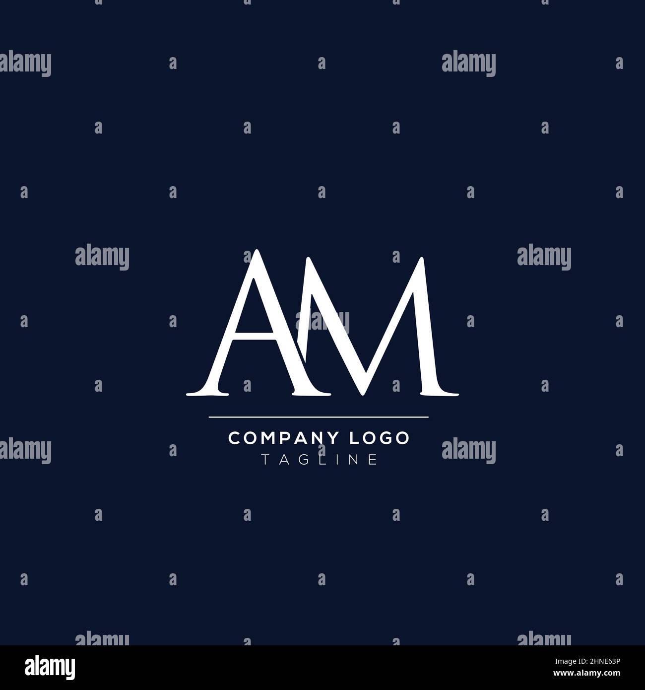 Creative minimal letter AM logo template Stock Vector Image & Art - Alamy