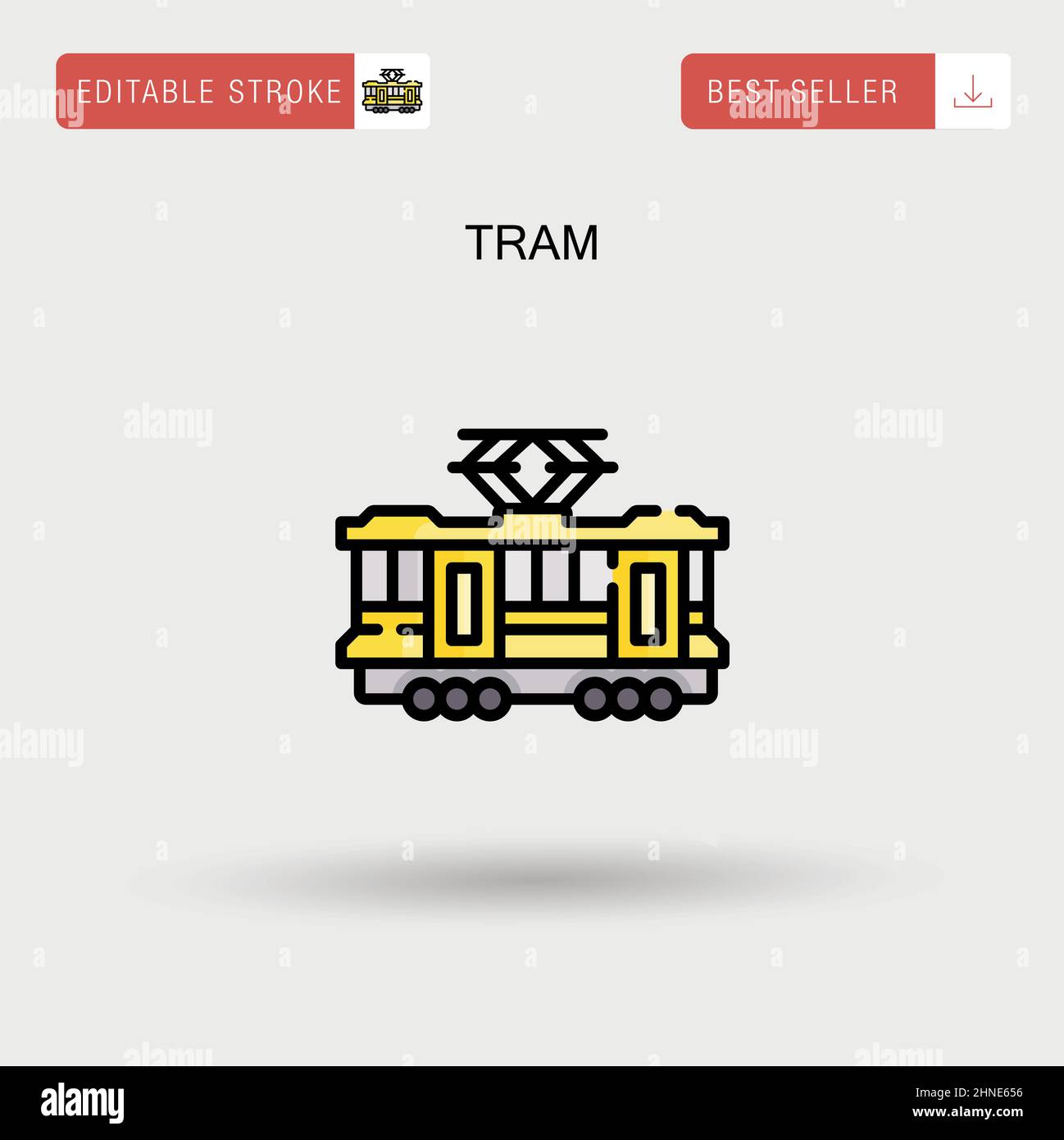 Tram car icon simple hi-res stock photography and images - Alamy