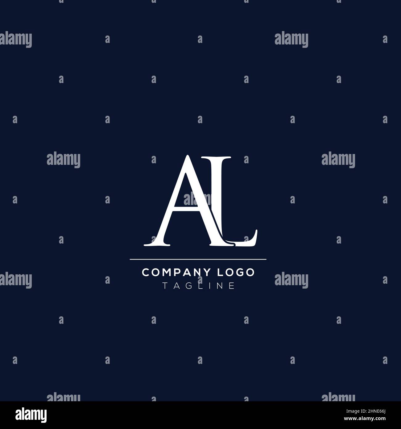 Creative minimal letter AL logo template Stock Vector Image & Art - Alamy