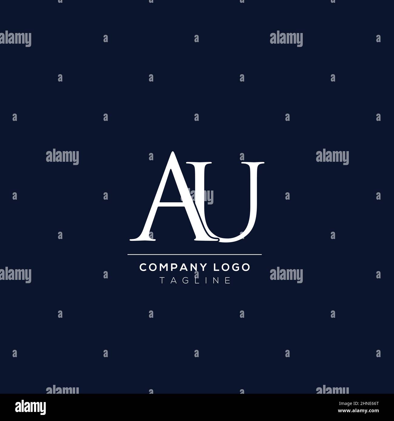 Creative minimal letter AU logo template Stock Vector Image & Art - Alamy