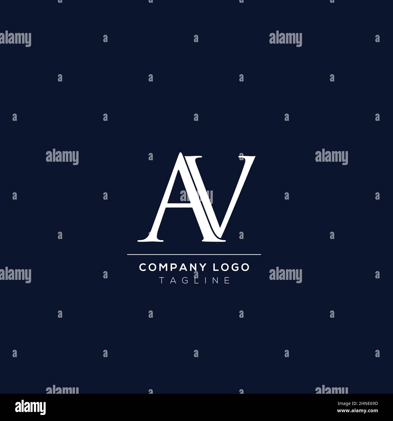 Creative minimal letter AV logo template Stock Vector Image & Art - Alamy