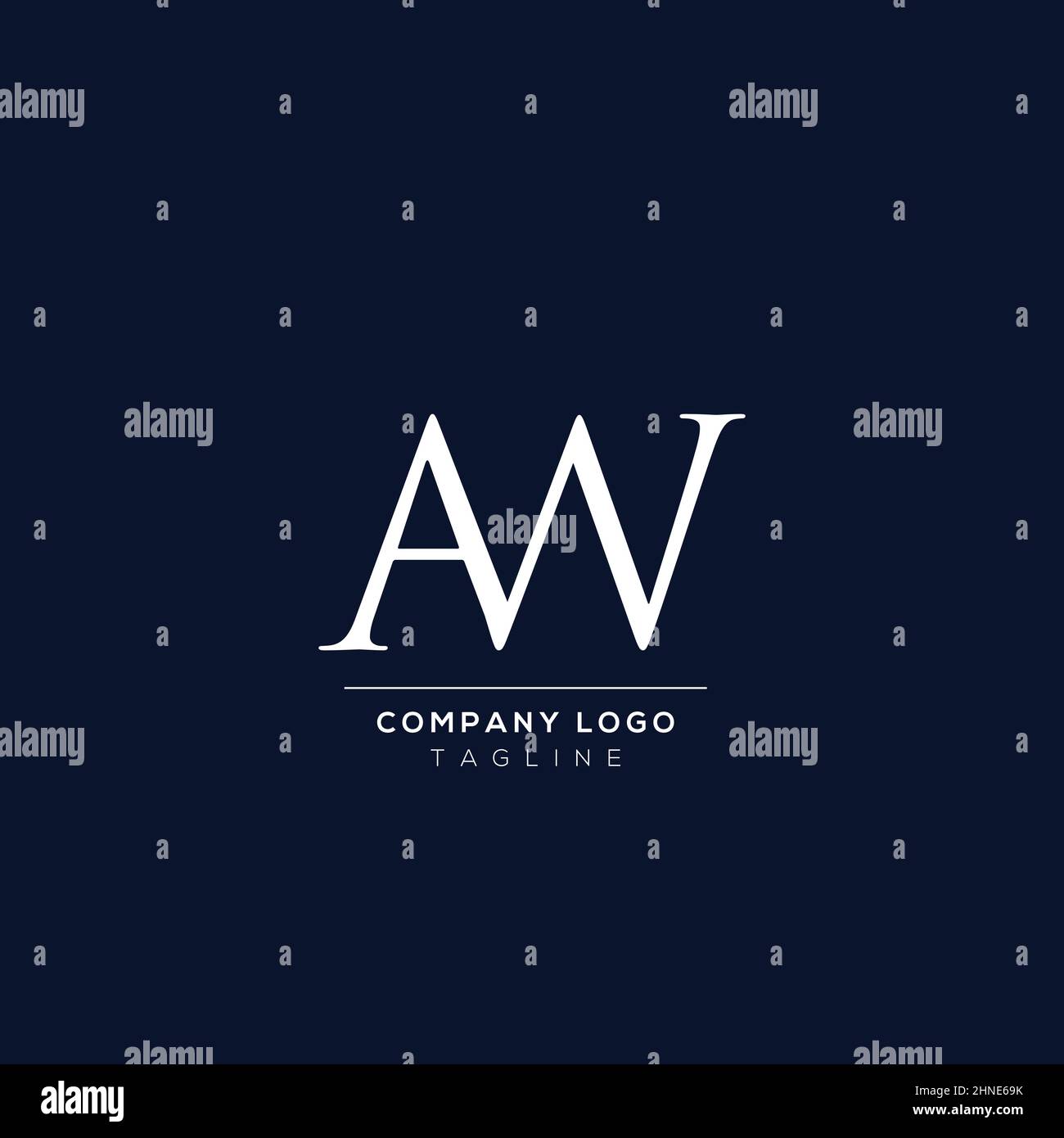 Creative minimal letter AW logo template Stock Vector Image & Art - Alamy
