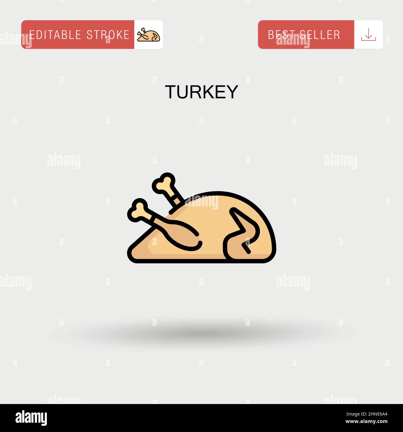 Turkey Simple vector icon Stock Vector Image & Art - Alamy