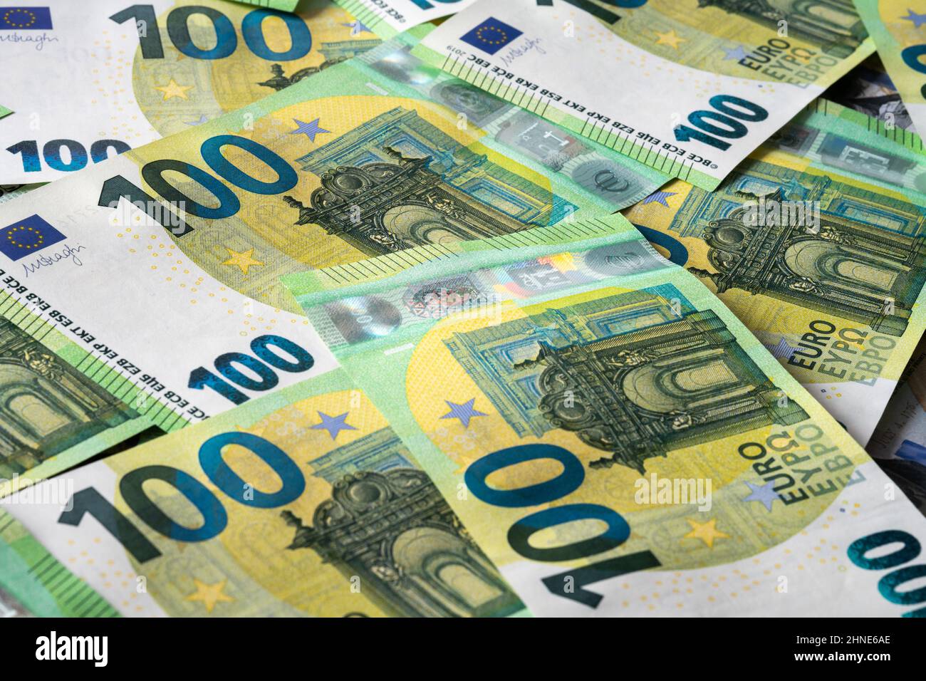 Macro photo EU banknotes background Stock Photo - Alamy