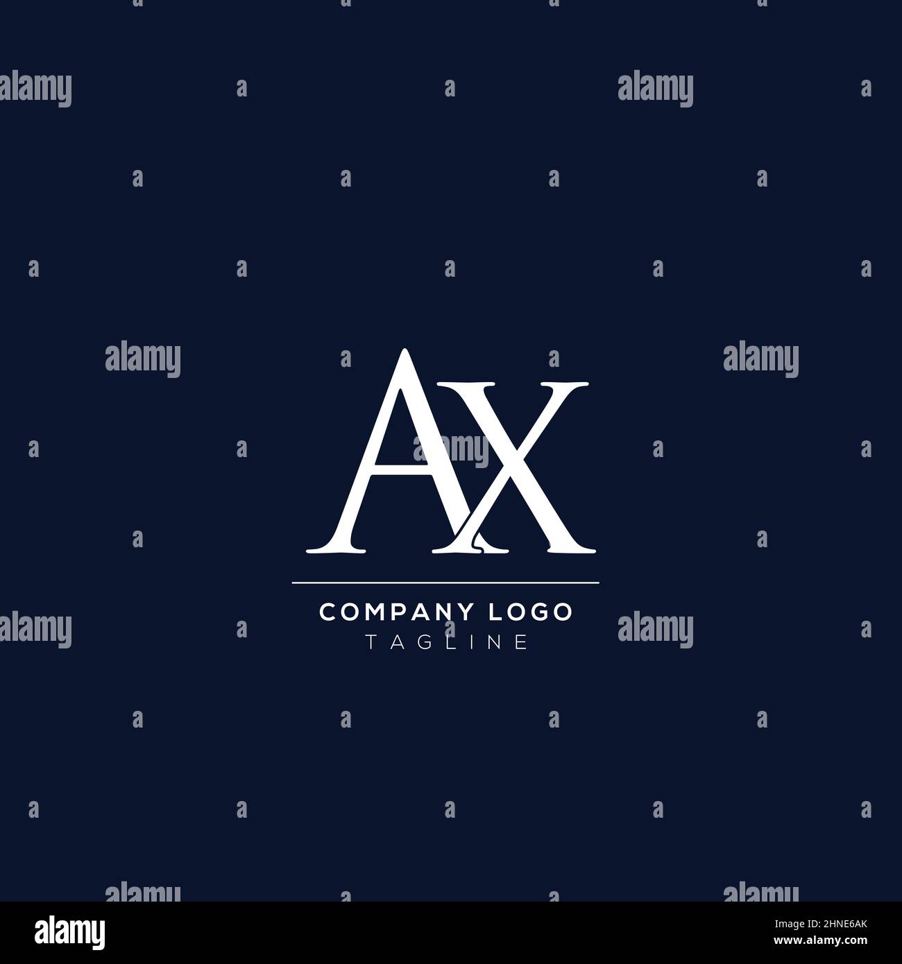Creative minimal letter AX logo template Stock Vector Image & Art - Alamy