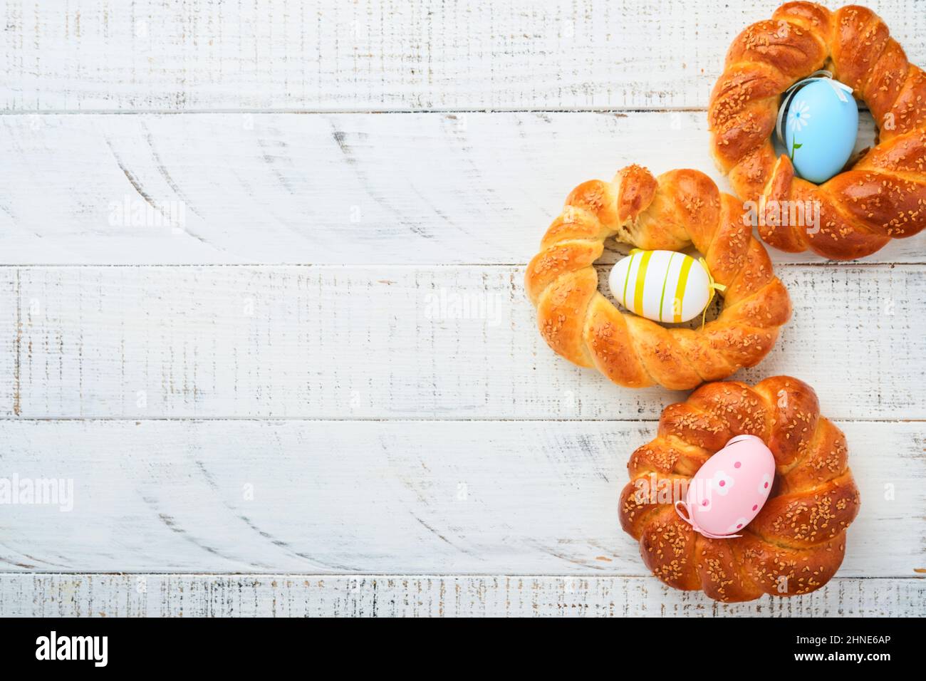 Spanish Easter cake. Traditional mona de pascua typical in Spain with ...