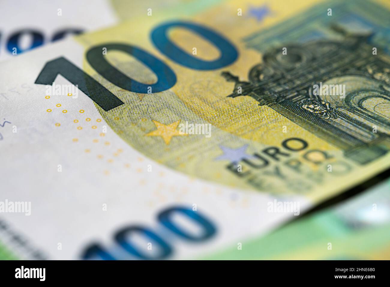 Macro photo EU banknotes background Stock Photo - Alamy