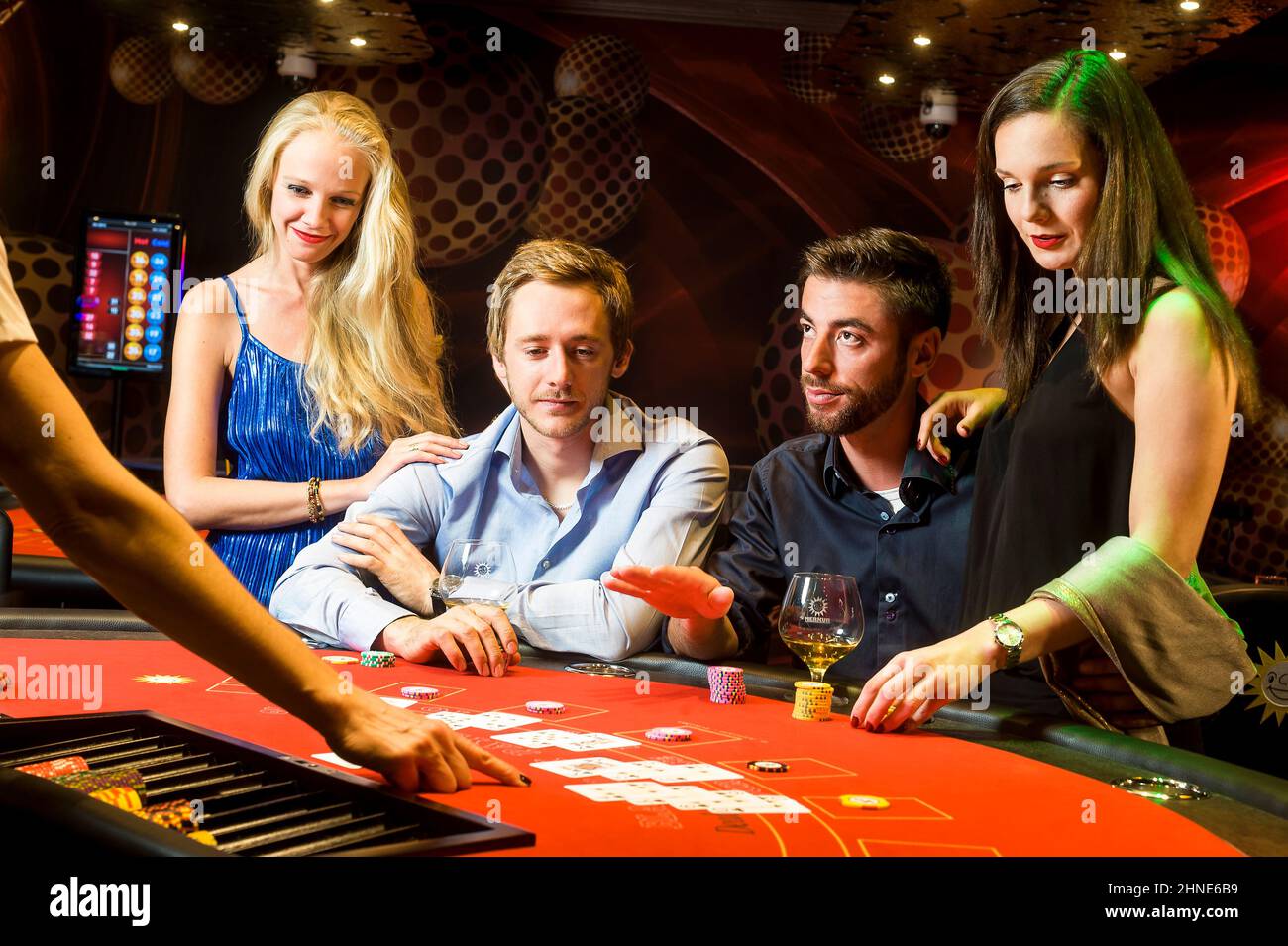 Group of young people in casino hi-res stock photography and images - Alamy