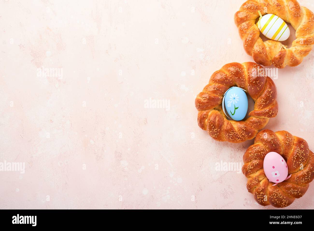 Spanish Easter cake. Traditional mona de pascua typical in Spain with ...