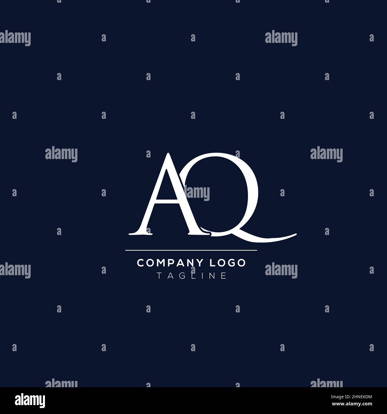 Creative minimal letter AQ logo template Stock Vector Image & Art - Alamy