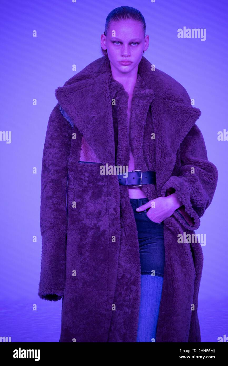 A model walks on the runway at the Peter Do fashion show during Fall ...