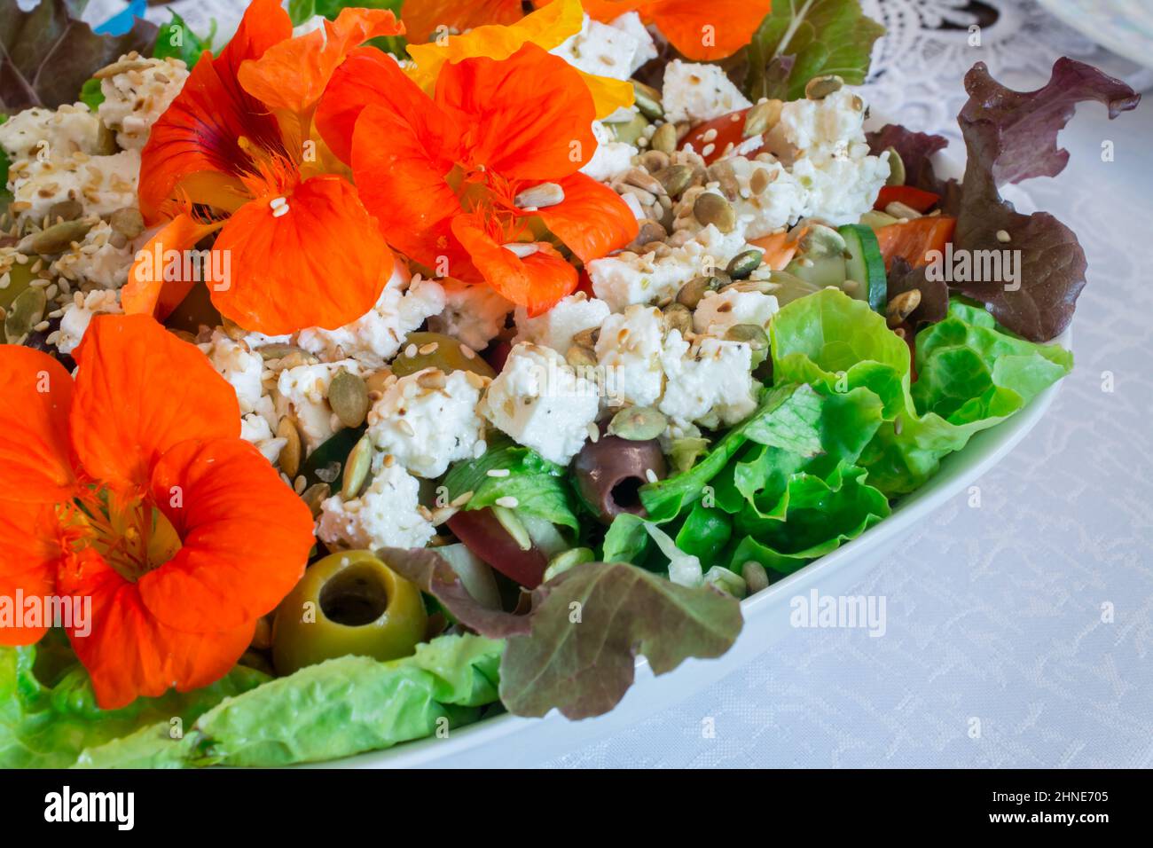 food background with party food Stock Photo - Alamy